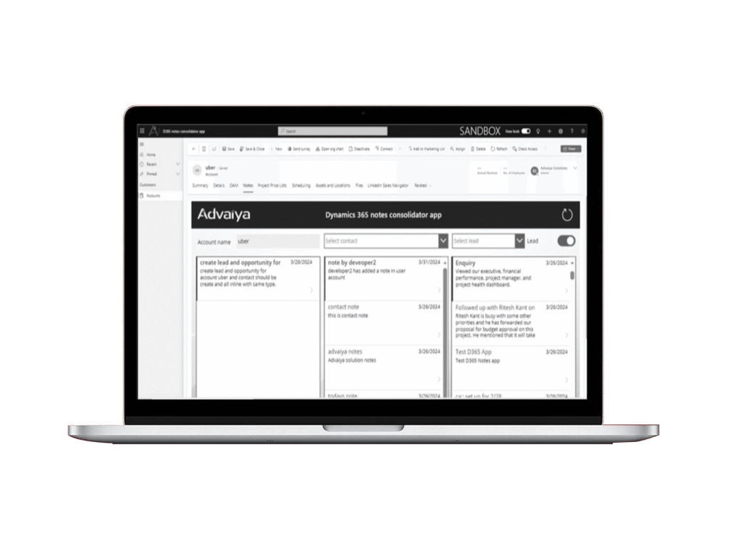 Notes consolidator for Dynamics 365 | Advaiya