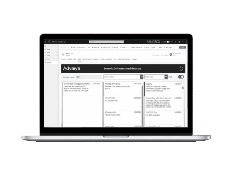 Notes consolidator for Dynamics 365 | Advaiya